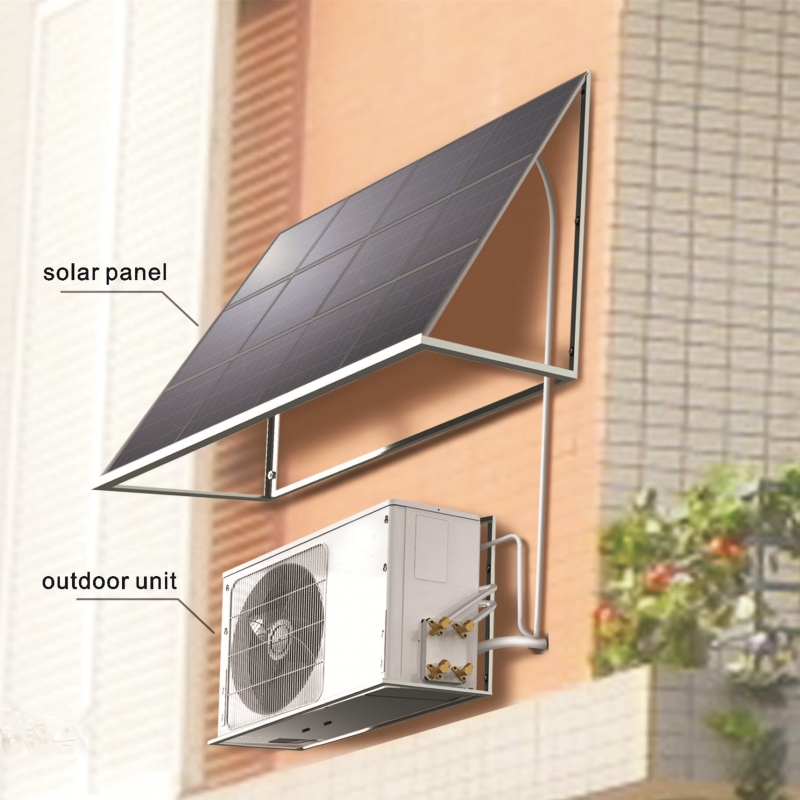 9000-24000btu Wall mounted split Type Pure 48V DC 100% Off grid solar ...